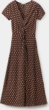 Mango Robe de grossesse textur&eacute;e &agrave; pois marron - Femme - S - MANGO