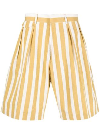 Paul Smith short &agrave; rayures - Jaune
