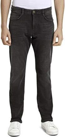 Tom Tailor Homme Jean Coupe Droite Marvin, Black Stone Wash Denim, 36W / 34L