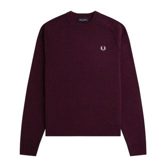 Fred Perry Strickpullover mit Rundhalsausschnitt - - Knitwear - Herren - Rot - L