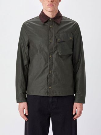 Belstaff Veste chemise en coton cir&eacute; avec col en velours