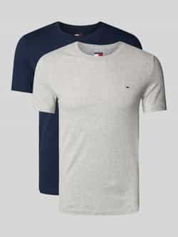Tommy Jeans Slim Fit T-Shirt mit Logo-Badge im 2er-Pack