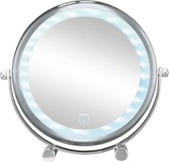 Kleine Wolke 5886124886 Bright Mirror Shorty Kosmetikspiegel, Metall, Chrom, 20x4x19.5 cm