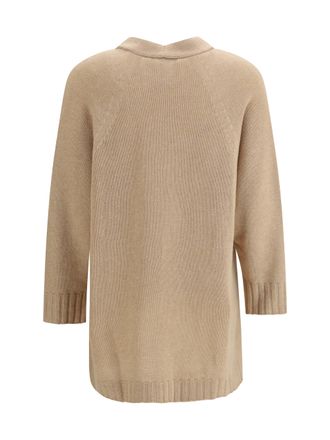 Fabiana Filippi Womens Cardigan Fine Knit With A V-Neckline Faggio Sweater
