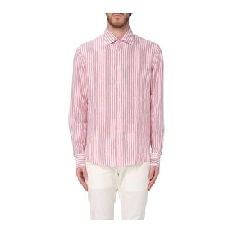 Paul & Shark Homme, Chemises, Rouge, Taille: 5XL Chemise &agrave; Rayures Saumon