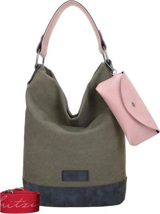 Fritzi Aus Preußen Damen Izzy07 Canvas Hobo-Tasche, Olive