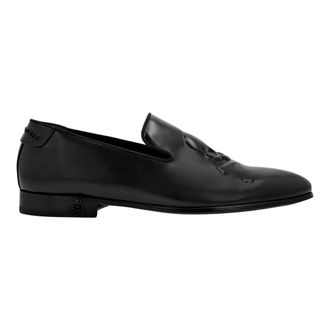 Philipp Plein Calf Skin Leder Loafers - - Shoes - Herren - Schwarzk - 47 EU