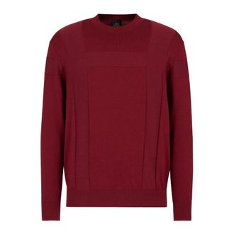 A|X Armani Exchange Rundhalspullover mit Jacquard-Verarbeitung - - Knitwear - Herren - Rot - 2XL
