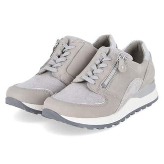 Waldl&auml;ufer H64007-409/544 Chaussures &agrave; lacets pour femme en cuir et textile Gris Taille 36, gris, 39.5 EU