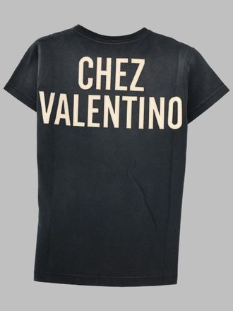 Valentino Printed Cotton T-Shirt - Black