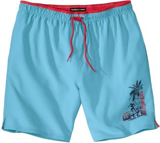 Atlasformen Badeshort mit Aufdruck - XXL