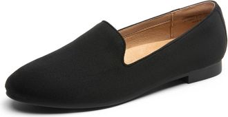 Dream Pairs Damen-Schuhe, l&auml;ssig, spitzer Zehenbereich, Ballett-Komfort, weiche Slip-on-Flachschuhe,Size 39,Schwarz-Wildleder,SDFA2403W