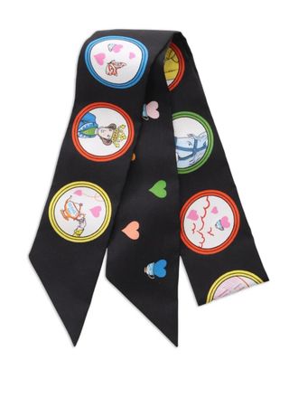 Hermès foulard Tea Time en soie (2021) - Noir