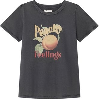 Springfield Damen Frqs Camiseta Frutas Unterhemd, Grau, Kohlefarben, Medium