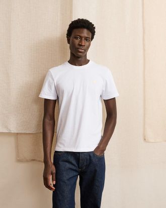 Faguo T-shirt blanc arbre &eacute;cru coton recycl&eacute;
