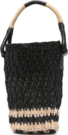 Alysi Femme, Sacs, Noir, Taille: ONE Size Raffia Mini Bag