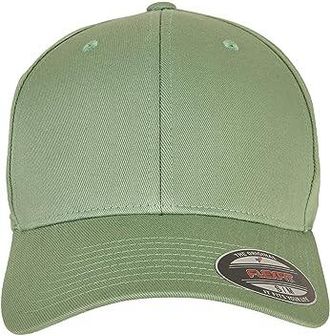 Flexfit Wooly Combed Baseballkappe Casquette de Baseball, Vert foncé, XS-S Mixte
