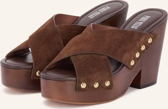 PARIS TEXAS Paris Texas Clogs Marisol Mit Nieten braun