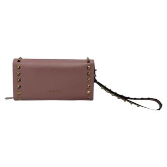 Valentino Pre-owned Rockstud Flap Continental Wristlet Wallet - - Pre-owned - Damen - Rosa - ONE SIZE