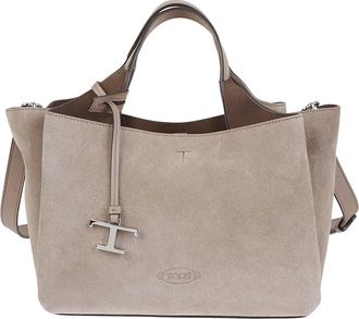 Tod's Femme, Sacs, Brun, Taille: ONE Size Suede Leather Bag