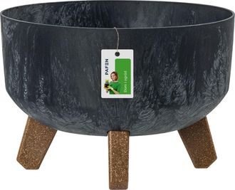 Prosperplast Blumentopf mit Füßen, Polypropylen (PP), Anthrazit, DGRL240LE