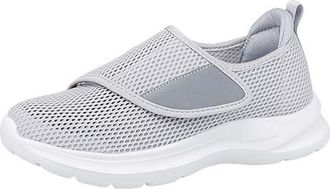 Generic Chaussures orthop&eacute;diques respirantes pour femme avec sangle r&eacute;glable et ajustement large pour pieds enfl&eacute;s, gris, 35.5 EU