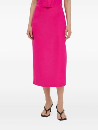 Résumé jupe à fente au dos - Rose