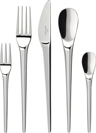 Villeroy & Boch Besteckset New Moon, Silber, Metall, 30-teilig, 29x6.5x44 cm, Essen & Trinken, Besteck, Besteck-Sets