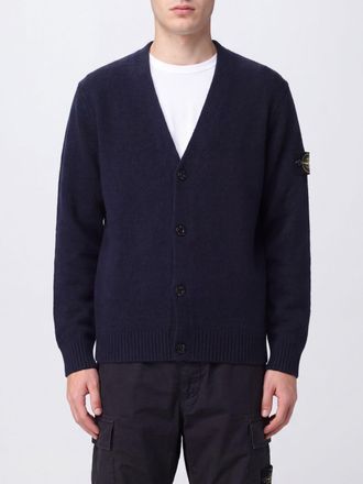 Stone Island Cardigan aus Schurwoll-Alpaka-Mischung mit Logo-Patch von