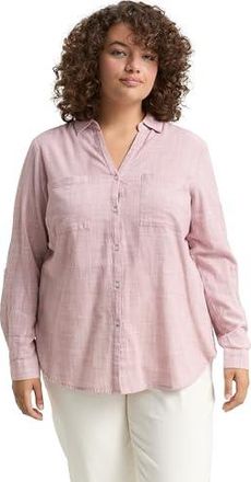 Tom Tailor Chemisier Plussize pour Femme, 28854 - Wineberry Rose, 52 Grande Taille