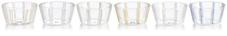 IVV soul set 6 borosilicate glass bowls with colored stripes cl-40