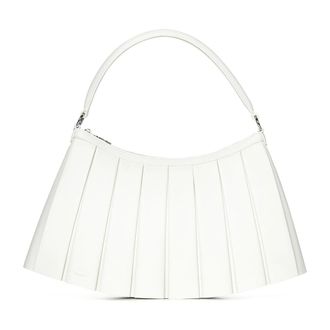 Lacoste Wei&szlig;e Lederschultertasche mit Krokodil - - Bags - Damen - Wei&szlig; - ONE SIZE