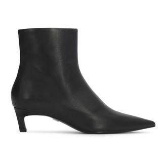 Kazar Minimalistische Kitten-Heel-Stiefeletten aus Leder - - Shoes - Damen - Schwarzk - 37 EU