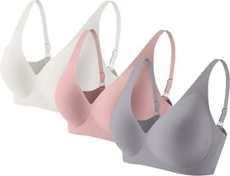 Generic Soutien-gorge fronc&eacute; doux et confortable - Soutien-gorge sans fil - Lingerie pour femme - Soutien-gorge de sport quotidien - Soutien-gorge dentra&icirc;neme