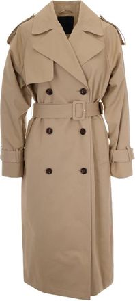 Liu Jo Femme, Manteaux, Brun, Taille: 38 FR Trench lungo