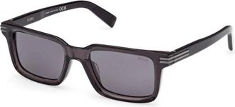 Ermenegildo Zegna Homme, Accessoires, Gris, Taille: 53 MM Ez0249 20D Lunettes de soleil