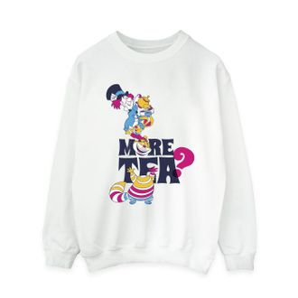 Disney Alice In Wonderland More Tea Sweatshirt f&uuml;r Damen (Wei&szlig;)