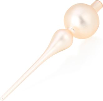 Com-Four Weihnachtsbaumspitze - Christbaumspitze aus echtem Glas f&uuml;r Weihnachten - Tannenbaumspitze f&uuml;r den Christbaum (28cm - Champagner matt)