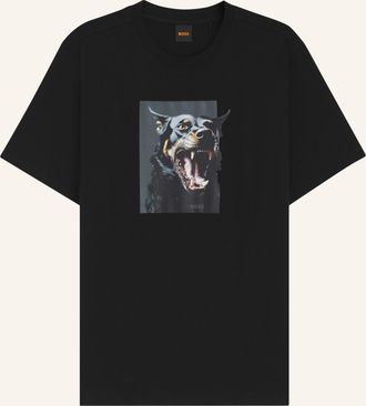 HUGO BOSS T-Shirt Te_Dobermann schwarz