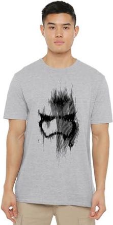 Star Wars T-Shirt &agrave; Manches Courtes Trooper Mask pour Homme, Gris (Grey Marl), M UK