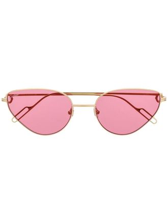 Cartier lunettes de soleil &agrave; monture triangulaire - Or