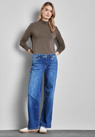 Street One Damen Shirt mit Geraffter Schulter