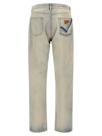Maison Margiela Numeric Signature Deconstructed Jeans - Blue