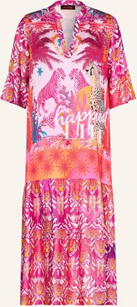 Miss Goodlife Miss Goodlife Satinkleid Mit 3/4-Arm Und R&uuml;schen pink