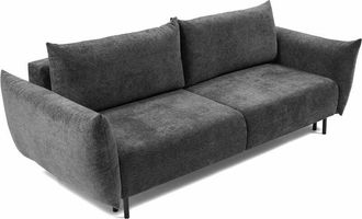 Furnix Schlafsofa 140 x 200cm Adelline 2 Personen mit Schlaffunktion OTH97 Dunkelgrau - Furnix