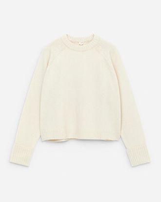 Arket Wollpullover Mit Umgeschlagenen &Auml;rmeln -Wei&szlig;