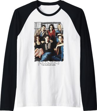 Friends TV Show Cast Foto Vintage 90er Jahre Fan Retro Sitcom Geek Raglan