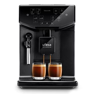 Ufesa Supreme Barista Machine &agrave; Caf&eacute; Automatique,20 Bars pour Espresso et Capuccino,&Eacute;cran Tactile Intuitif,Broyeur Int&eacute;gr&eacute;, Buse Vapeur,R&eacute;servoir de 2L, &Eacute;pa