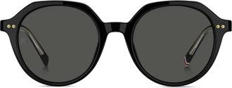 Tommy Hilfiger lunettes de soleil &agrave; monture ronde - Noir