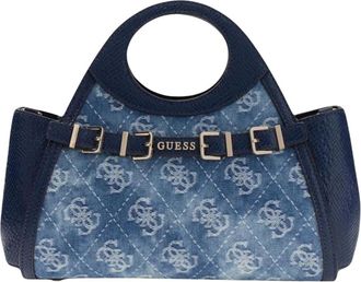 Guess Femme, Sacs, Bleu, Taille: ONE Size Sac &agrave; main Dovie en denim